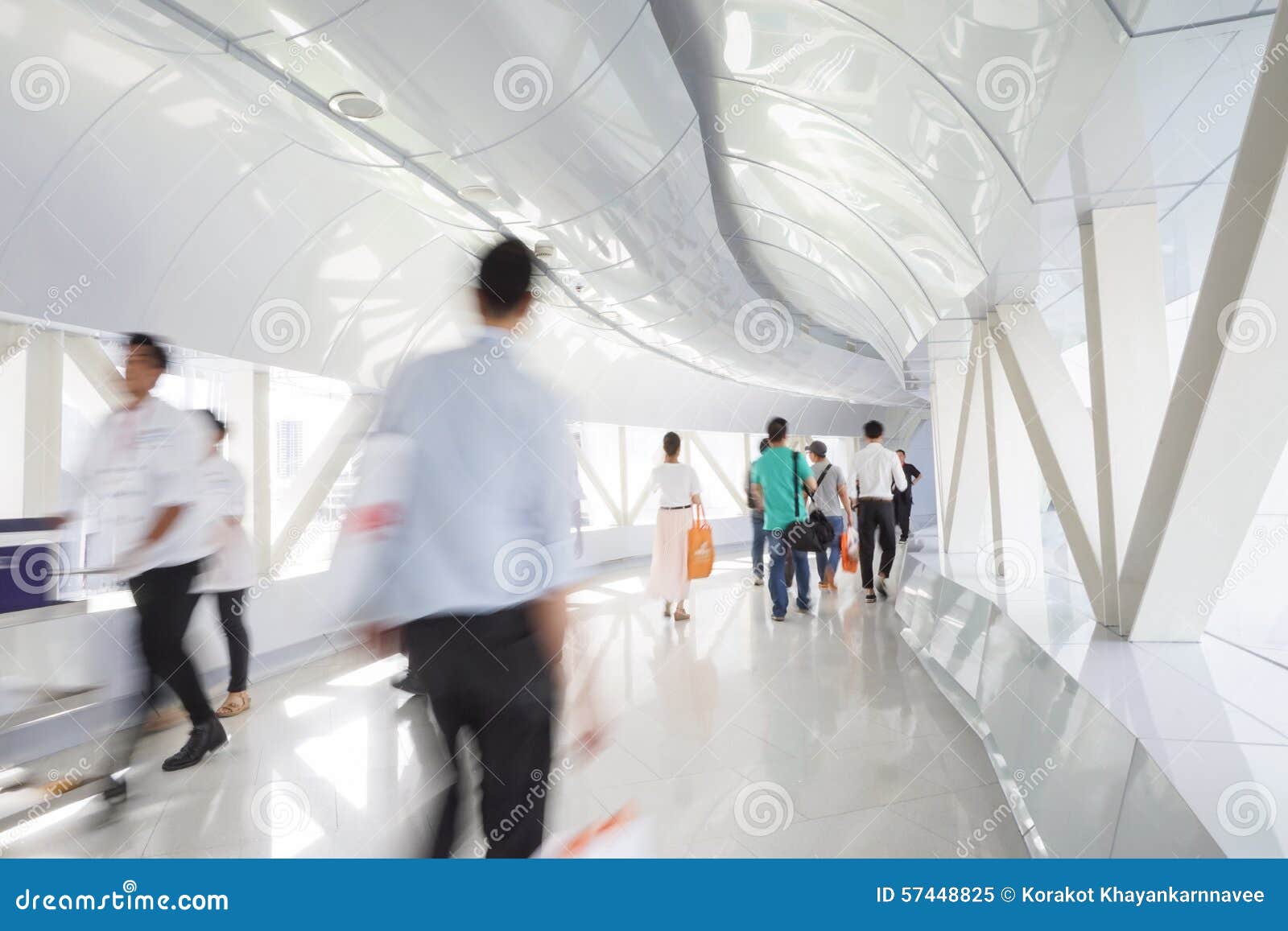 Business People Walking in the Office Corridor. Stock Image - Image of ...