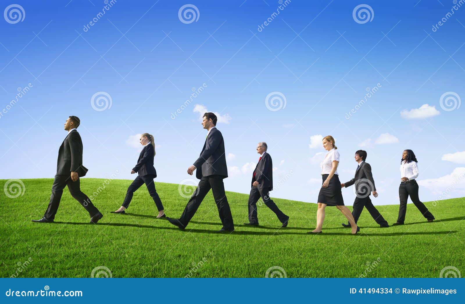 Business People Walking Outdoors the Way Forward Stock Photo - Image of ...
