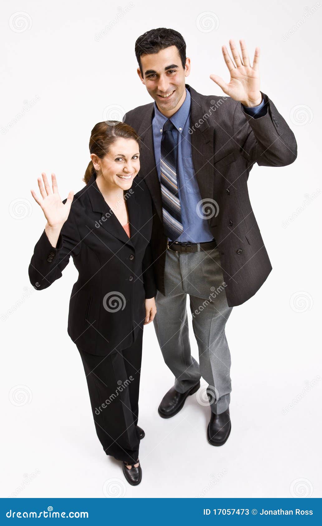 Business people waving stock image. Image of hispanic - 17057473
