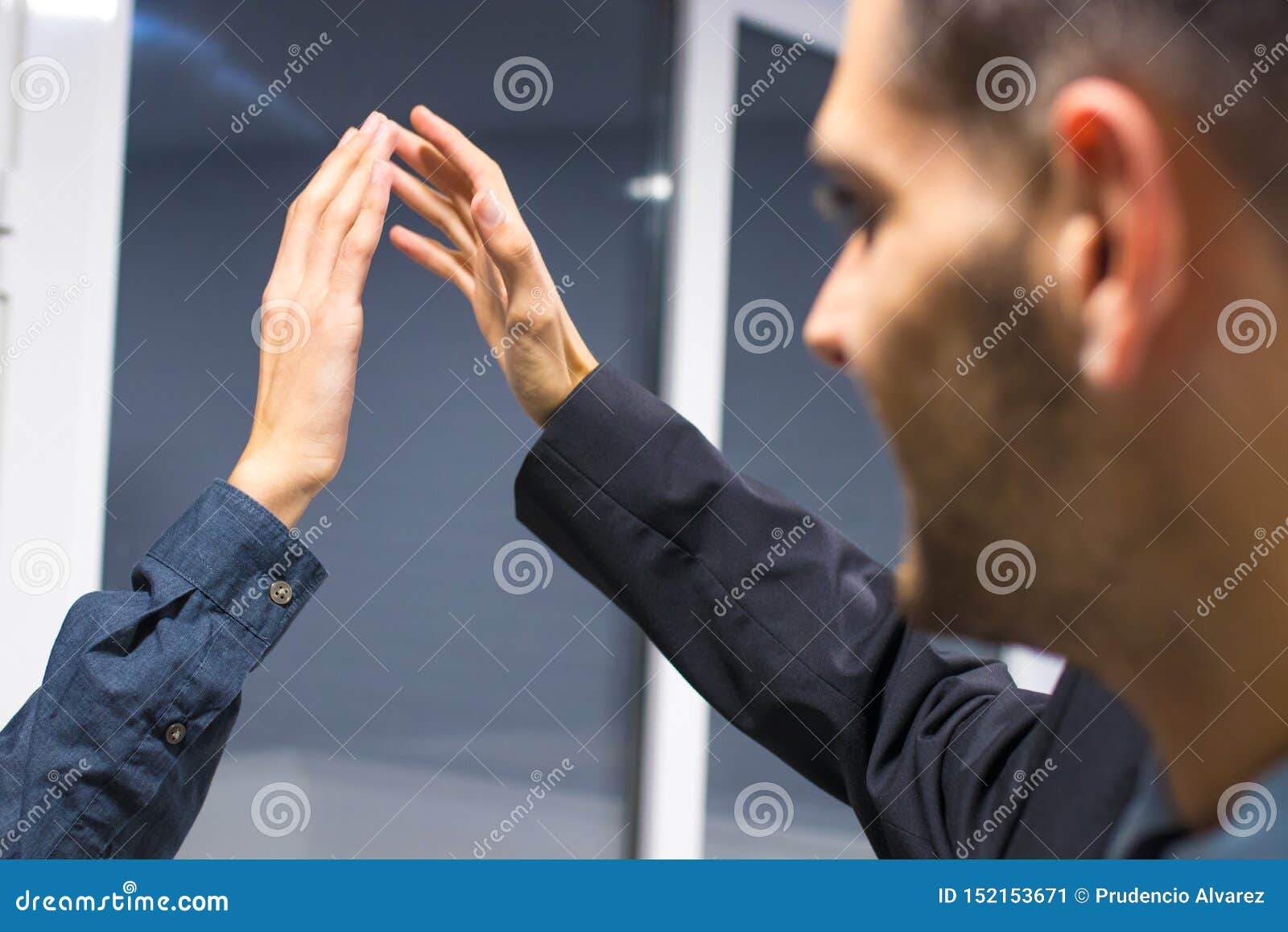 Business People Waving with Their Hands Stock Image - Image of ...