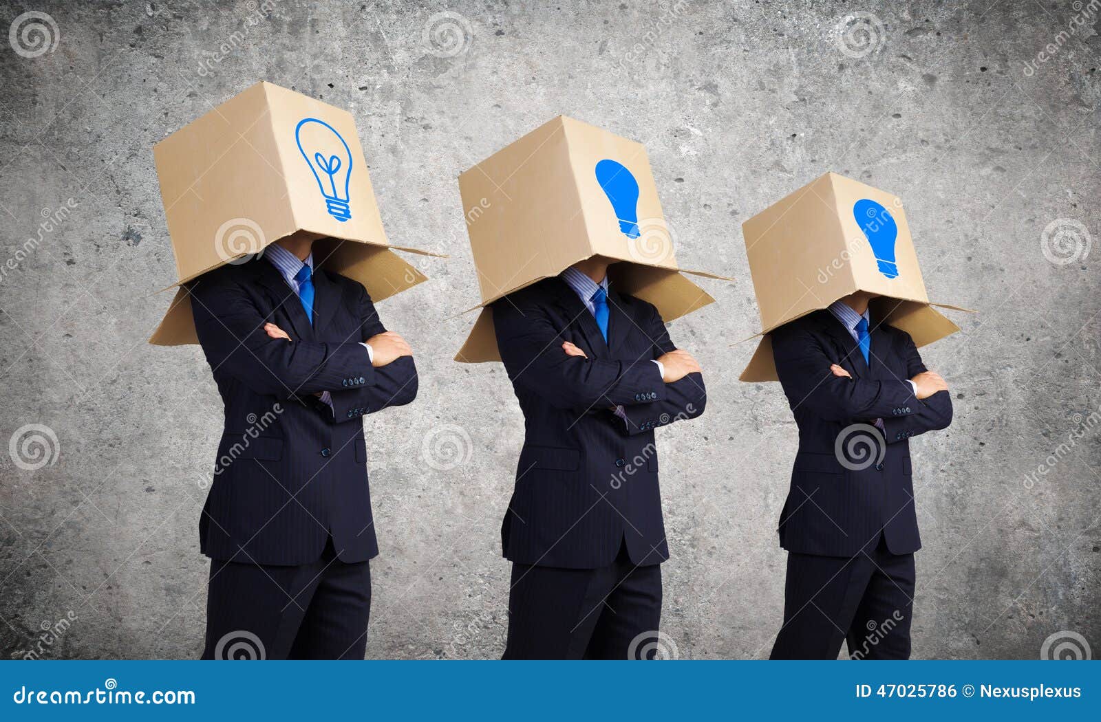 Business People Wearing Boxes Stock Photo - Image of partner, emotion ...