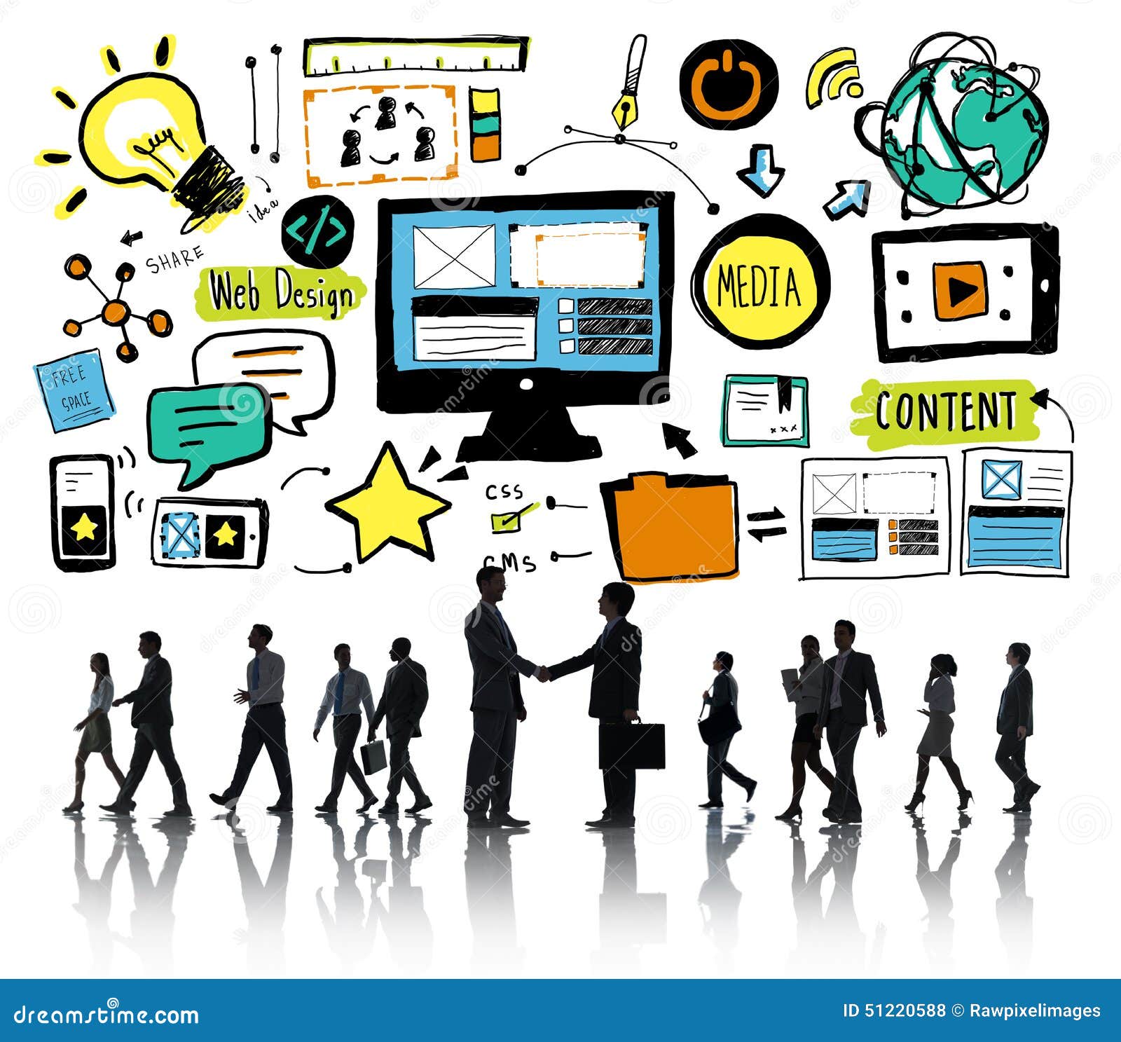 Business People Web Design Content Partnership Concept Stock Photo ...