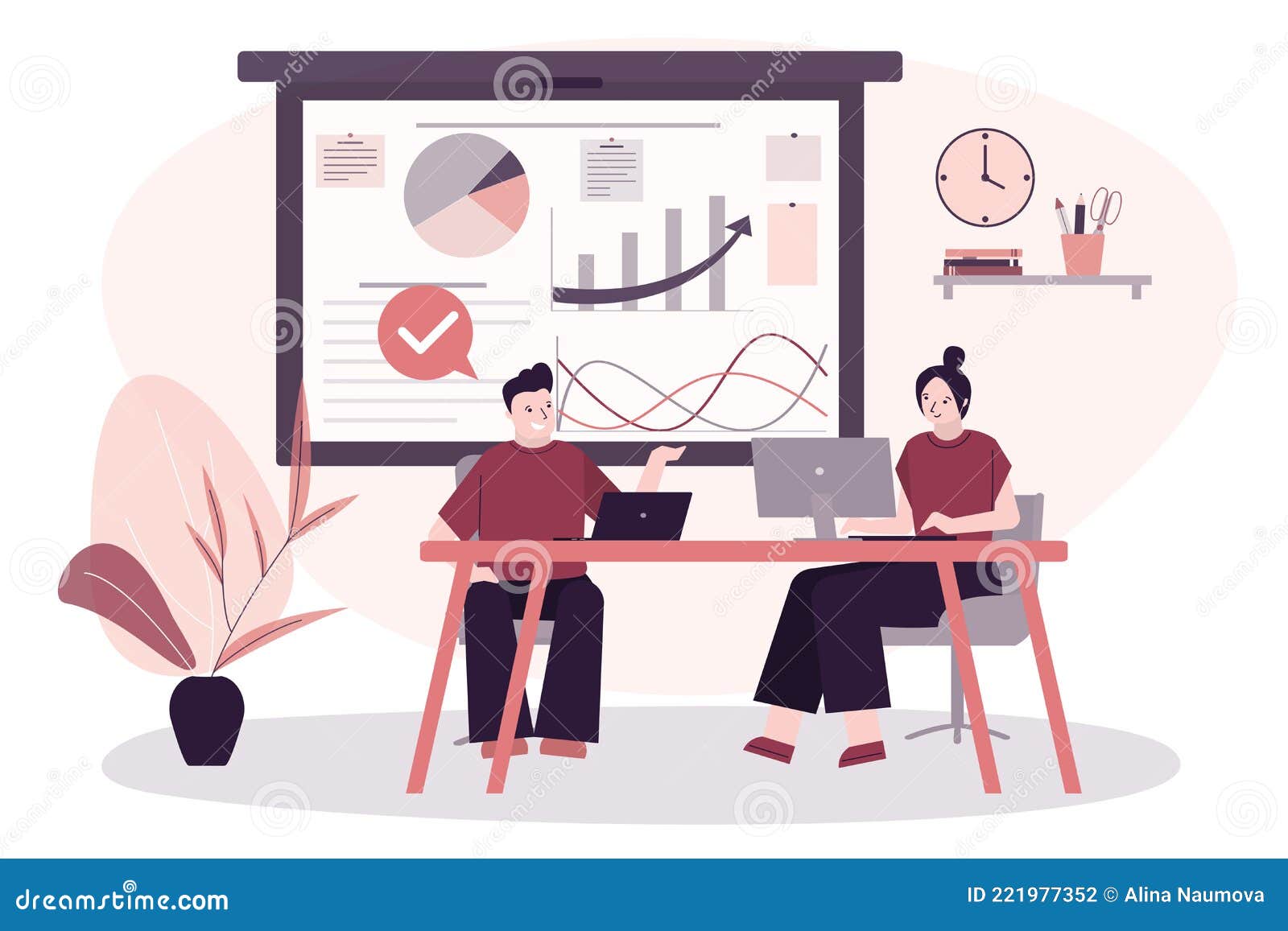 Business People at Work Conversation. Employees Developing New Project ...