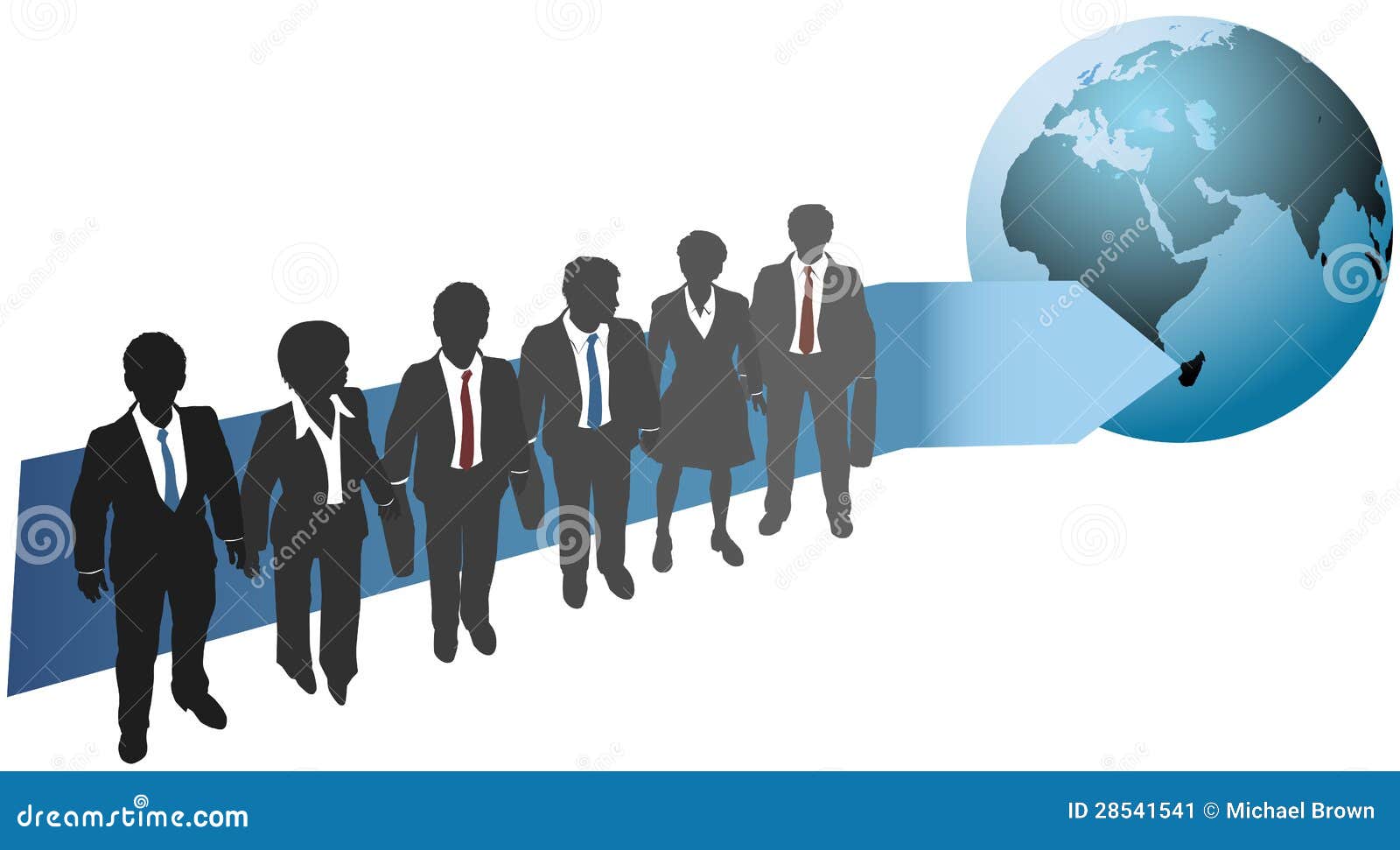 Business People Work for Global Future Stock Vector - Illustration of ...