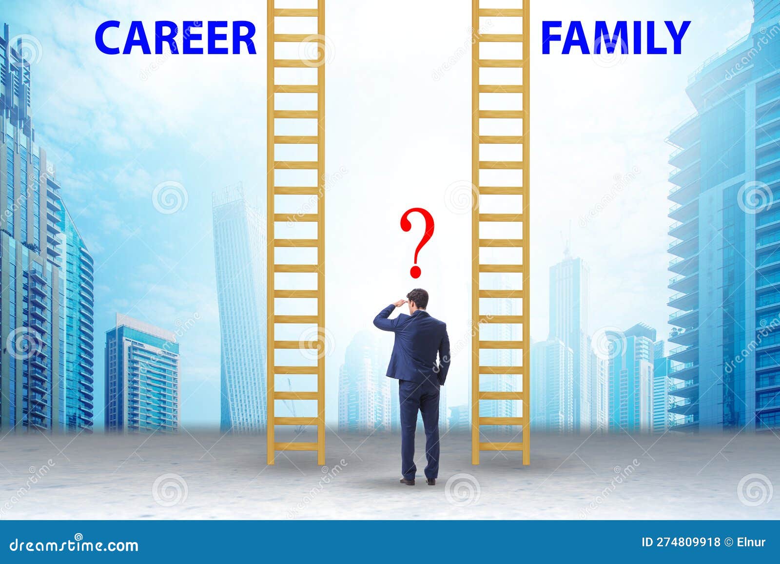 Business People in Work Home Balance Concept Stock Photo - Image of ...