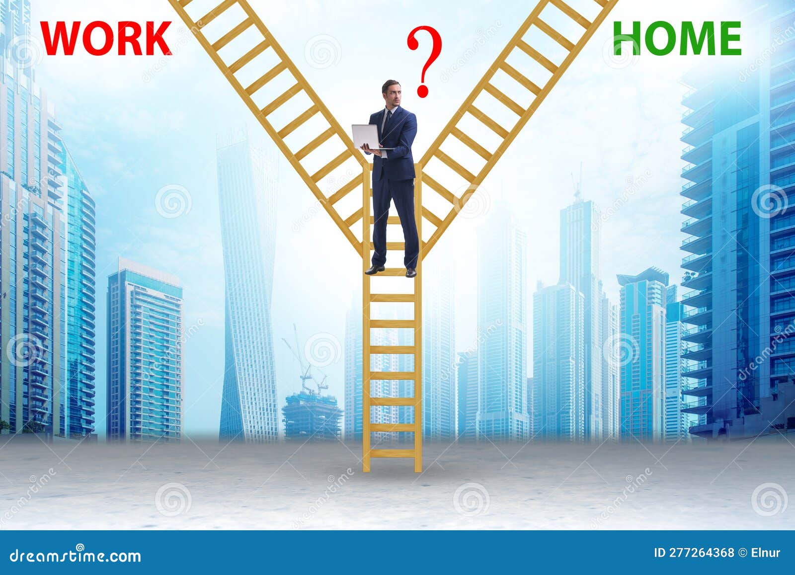 Business People in Work Home Balance Concept Stock Photo - Image of ...