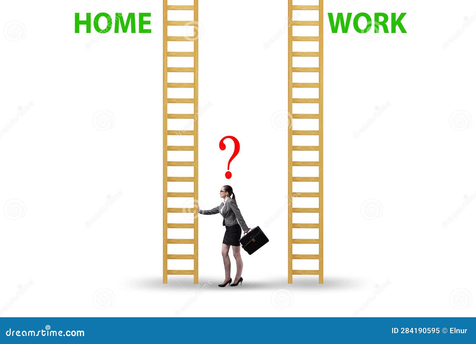 Business People in Work Home Balance Concept Stock Image - Image of ...