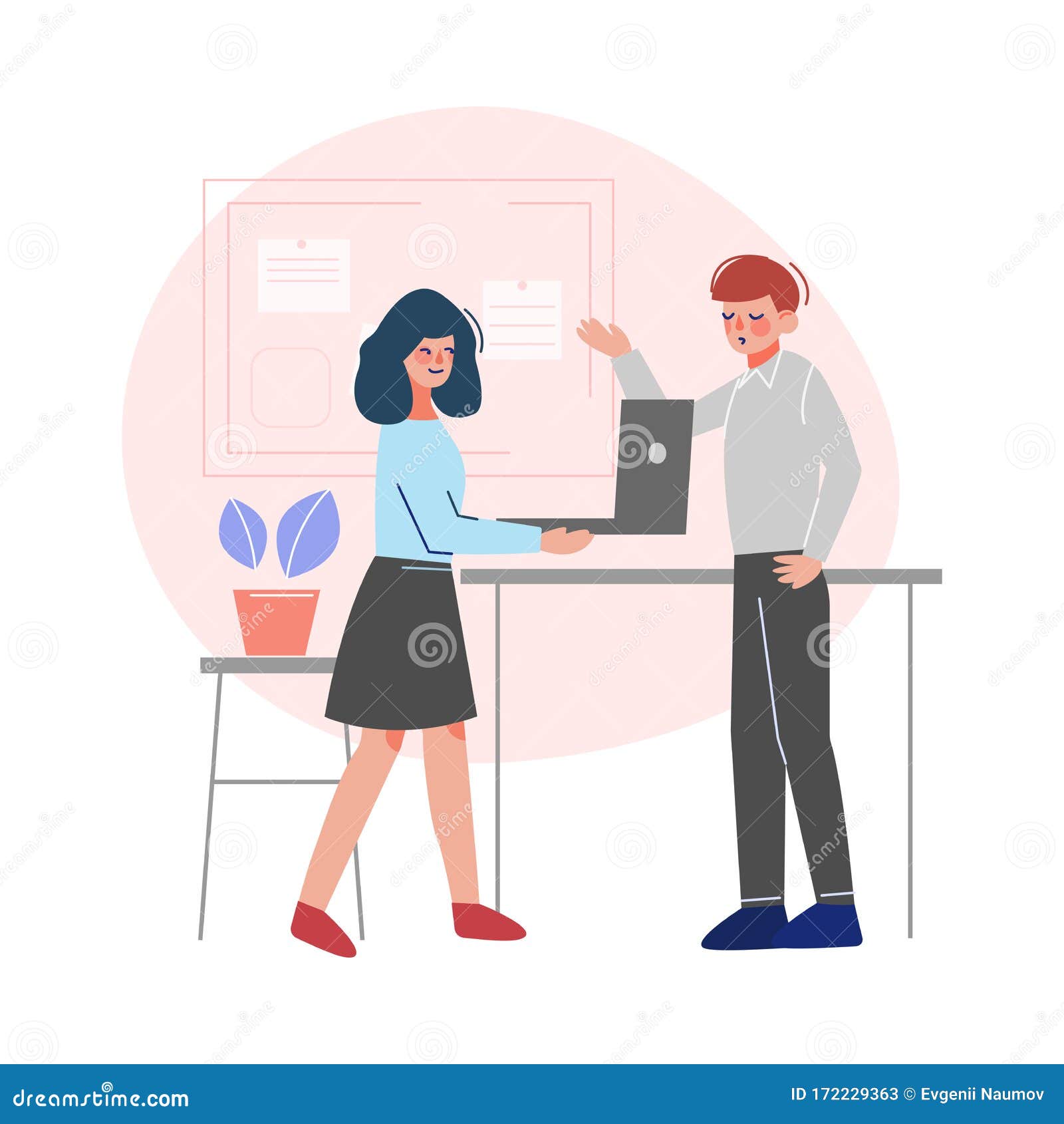 Business People at Work, Office Emloyees Characters Working in Creative ...