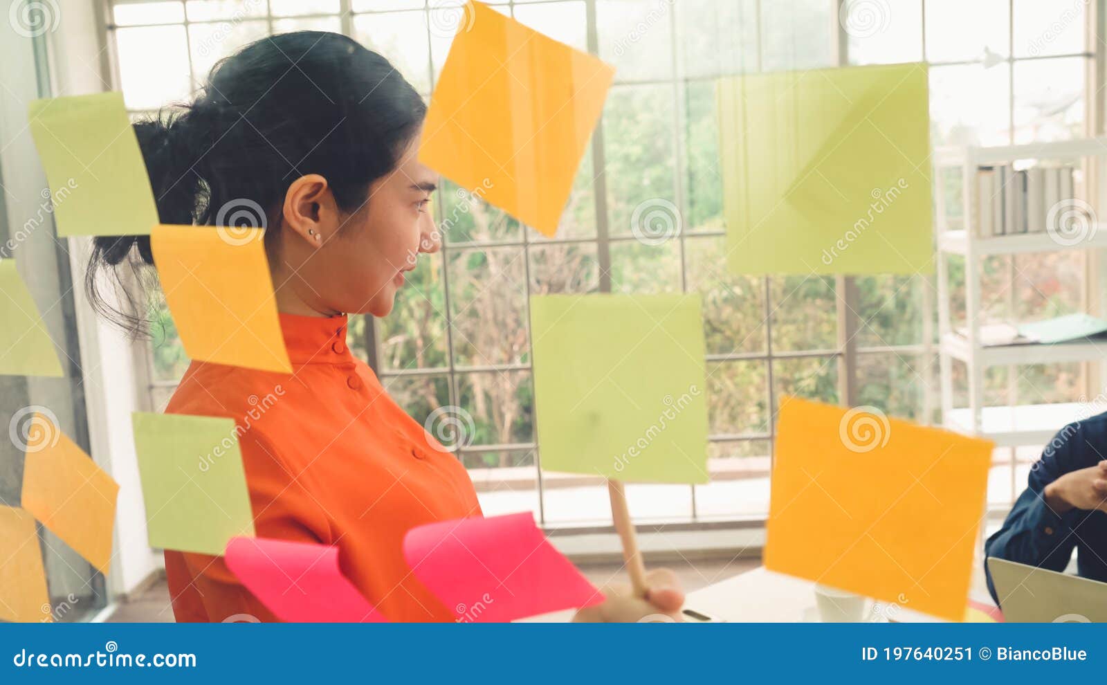 Business People Work on Project Planning Board Stock Image - Image of ...