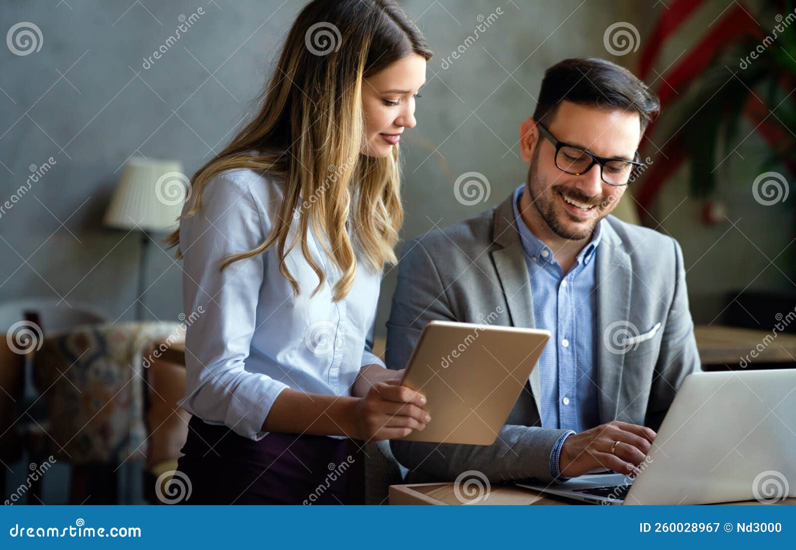 Business People Work Technology Tablet Online Corporate Teamwork ...