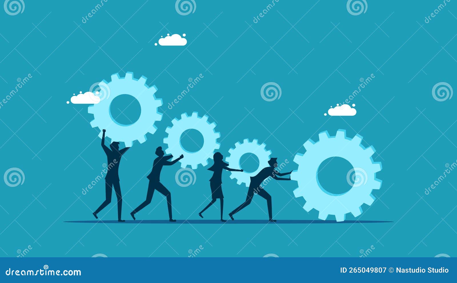 Business People Work Together or Work As a Team To Create an ...