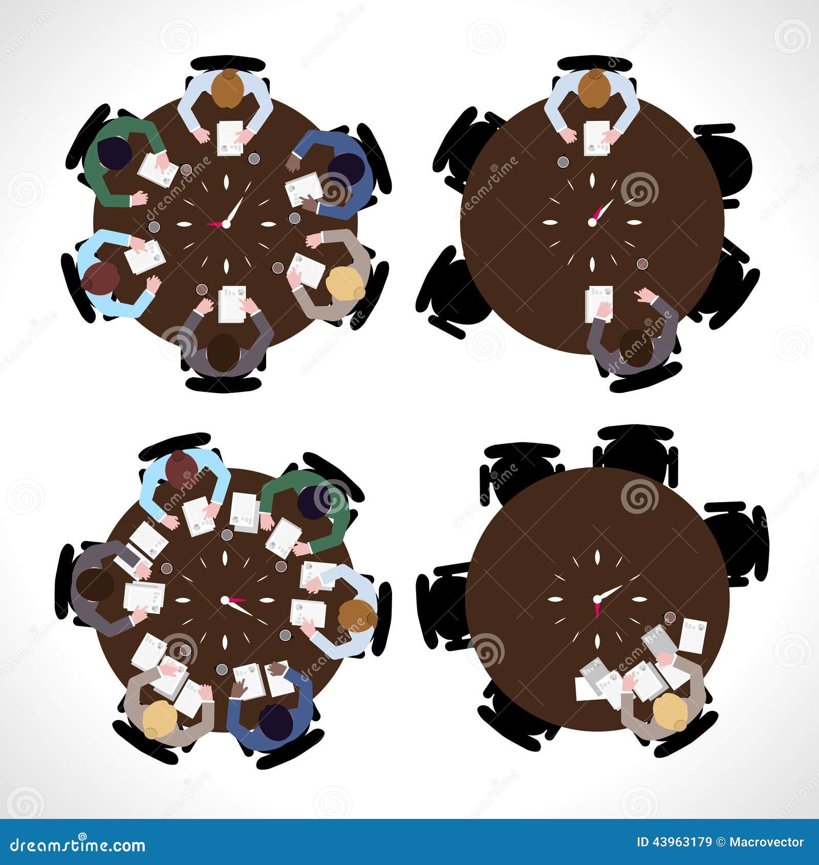 Business people workday stock vector. Illustration of round - 43963179