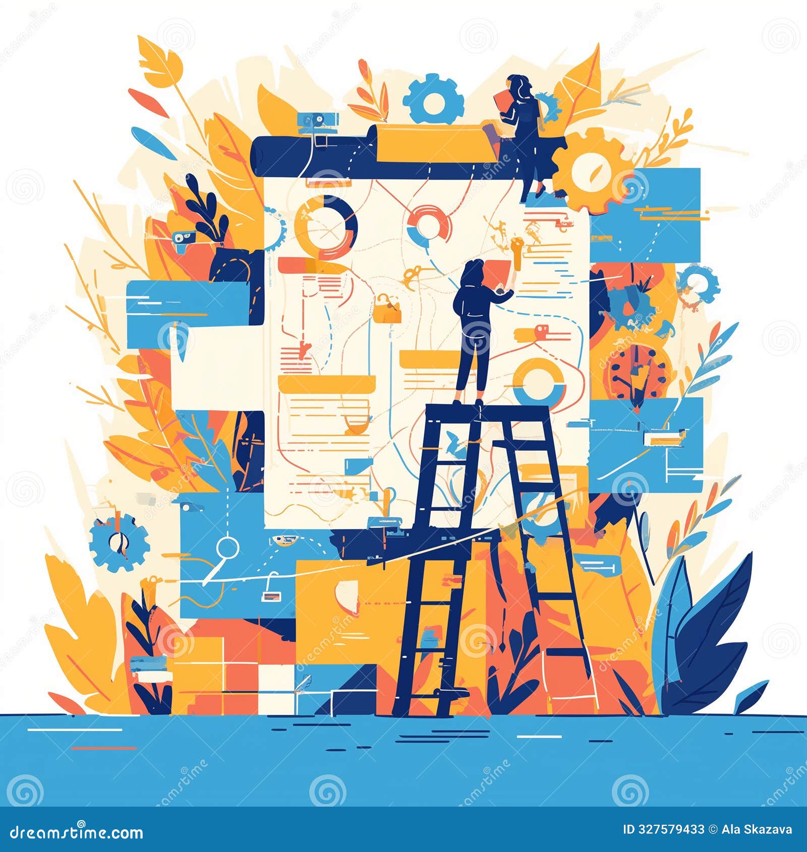 Business People Working on Action Plan Strategy Stock Image - Image of ...