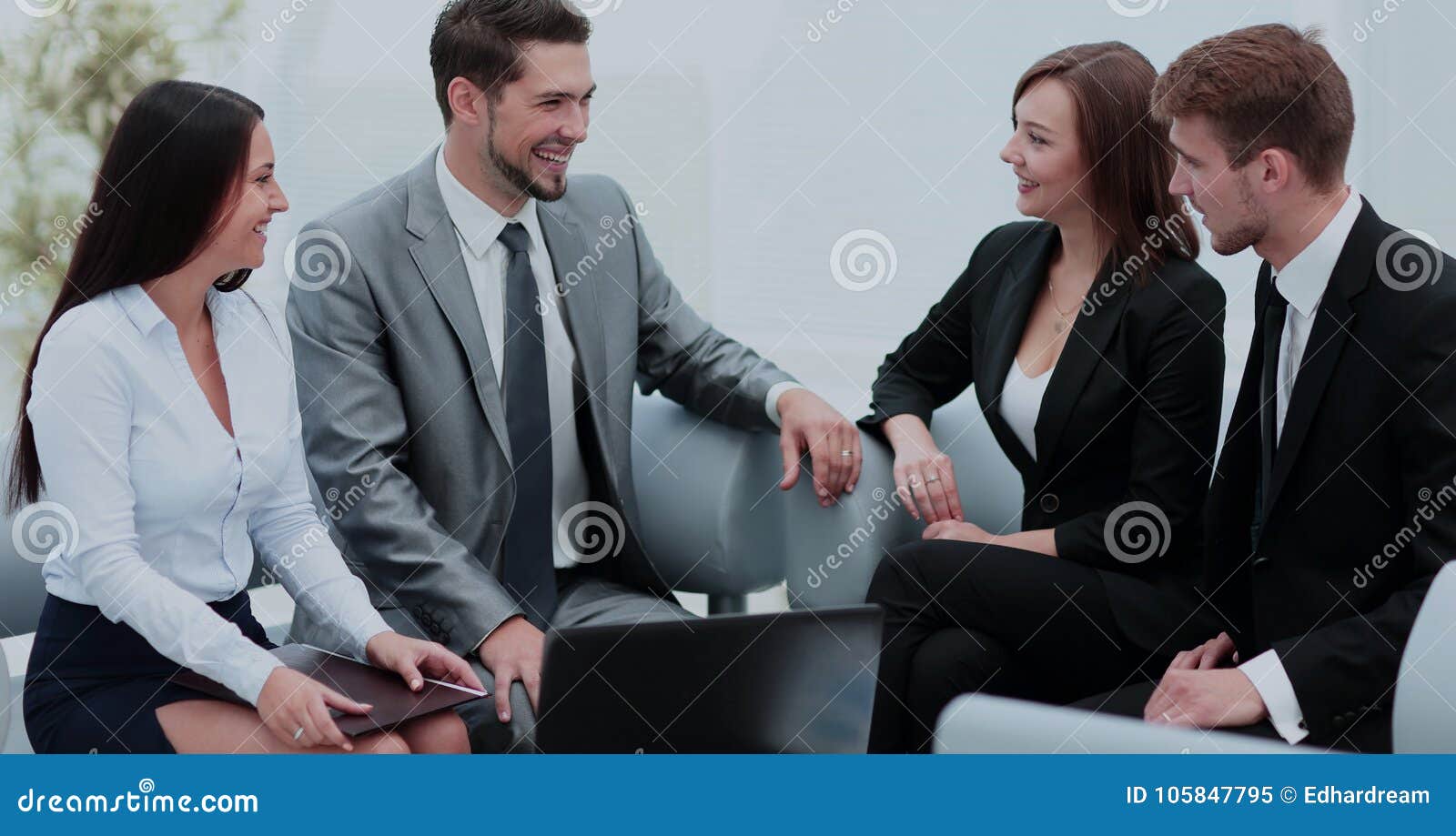 Business People Working Around Table in Modern Office Stock Image ... Business People Working Around Table in Modern Office Stock Image ...