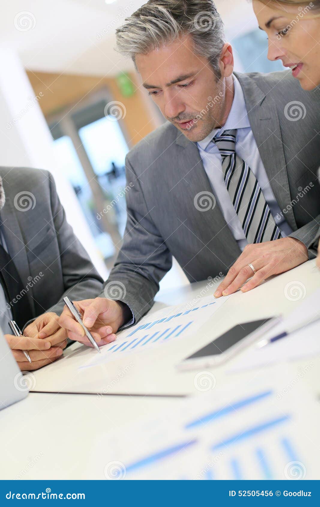 Business People Working on Budget Stock Photo - Image of partnership ...