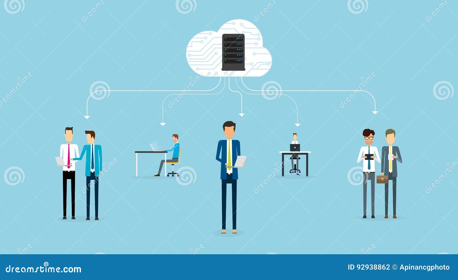Business People Working Collaboration on Cloud Network Concept Stock ... Business People Working Collaboration on Cloud Network Concept Stock ...