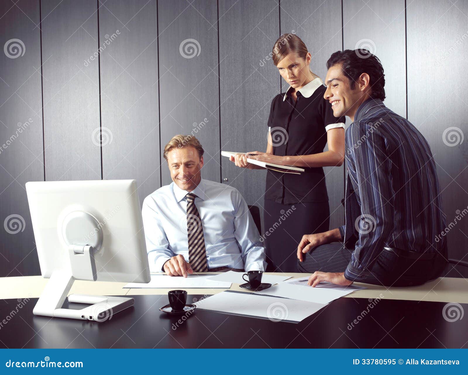 Business People Working on Computer Stock Image - Image of training ...