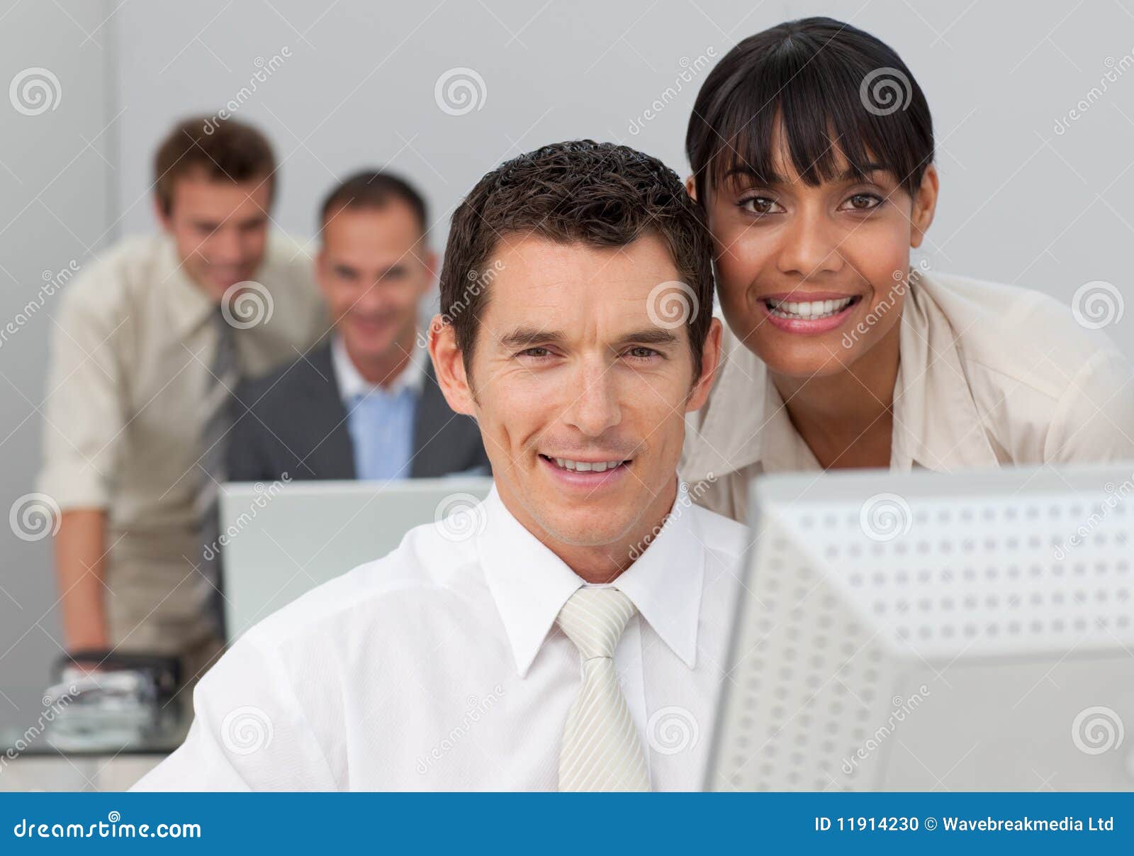 Business People Working with Computers Stock Photo - Image of corporate ...