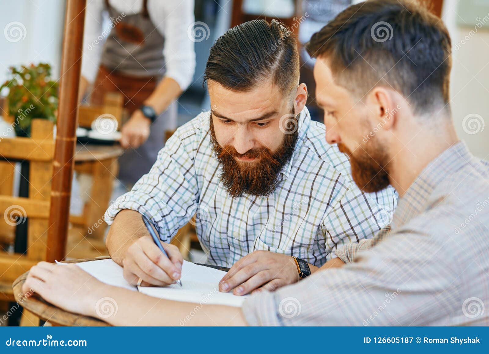Business People are Working on a Contract Stock Image - Image of ...