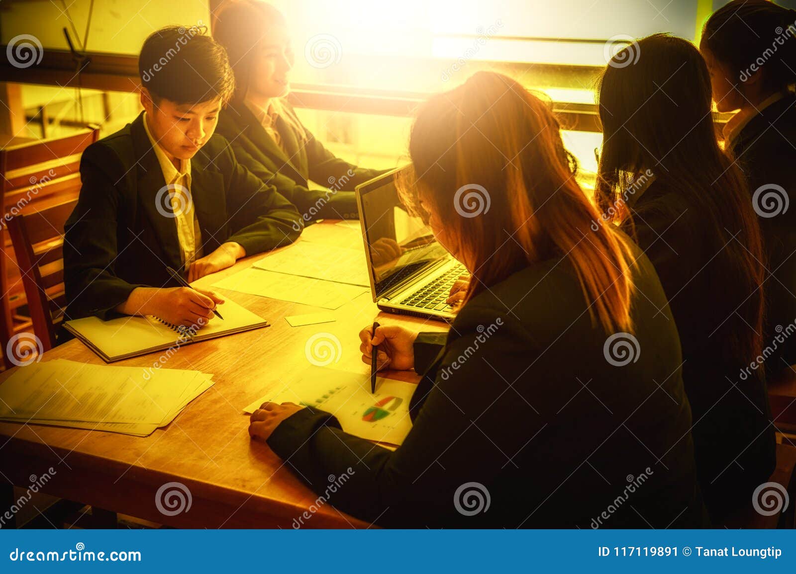 Business People Working and Discussion Ideas in Office Concept. Stock ...