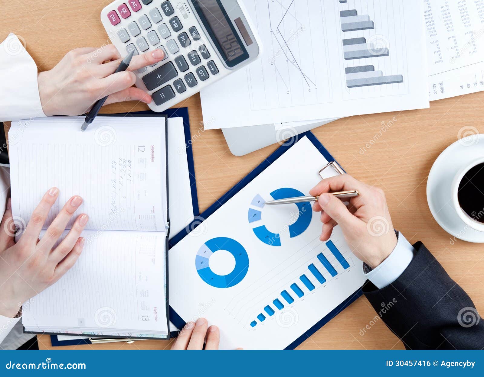 Business People Working with Documents Stock Photo - Image of commerce ...