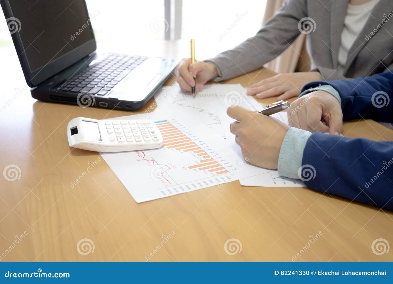 Business People Working with Financial Documents Stock Photo - Image of ...