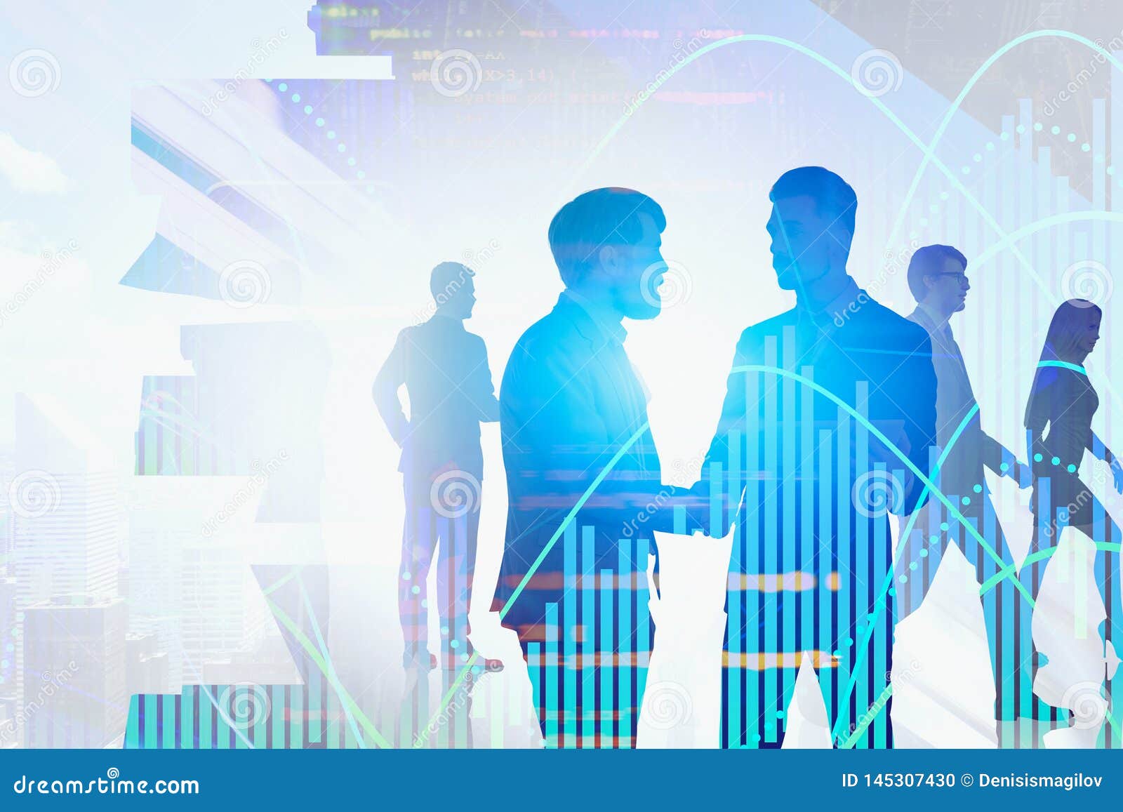 Business People Working in Hi Tech Startup Stock Illustration ...