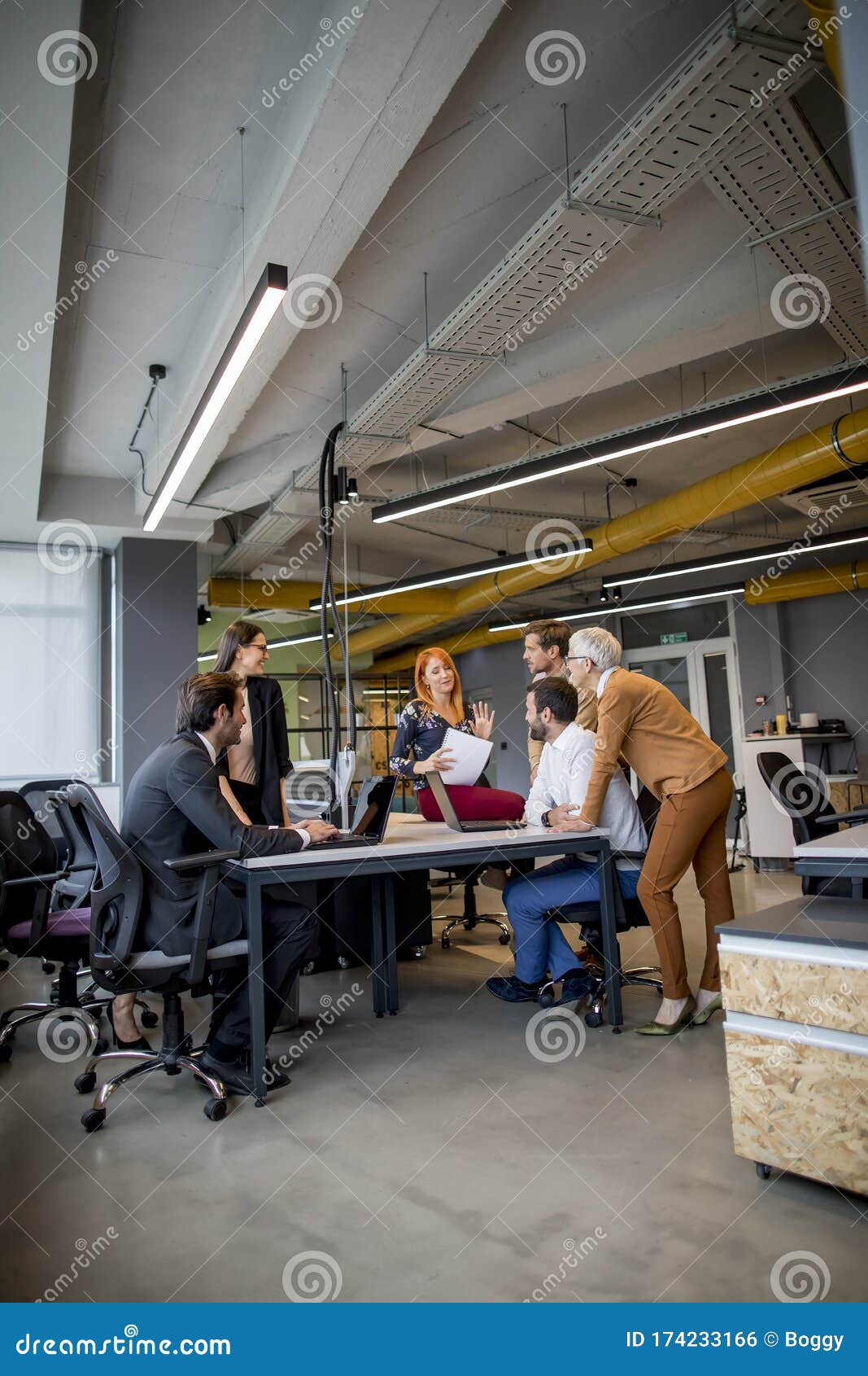 Business People Working in the Modern Office Stock Photo - Image of ...