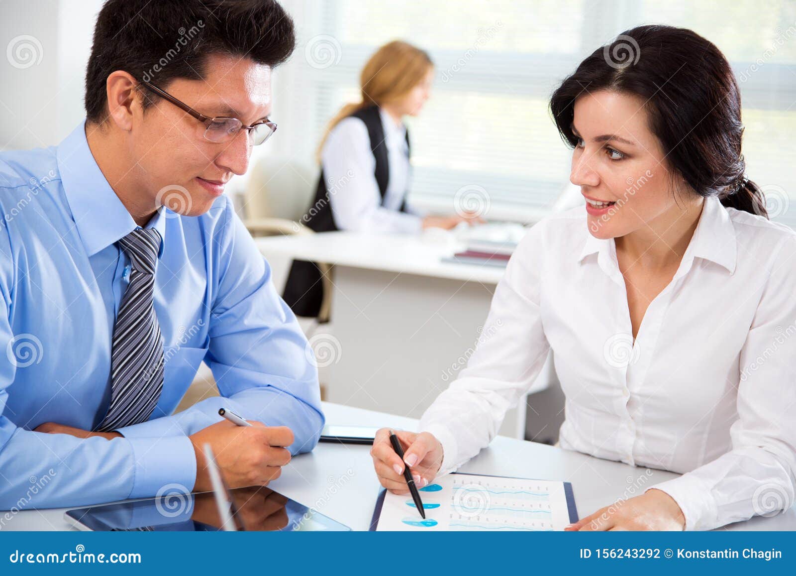 Business People Working at Modern Office Stock Photo - Image of sharing ...