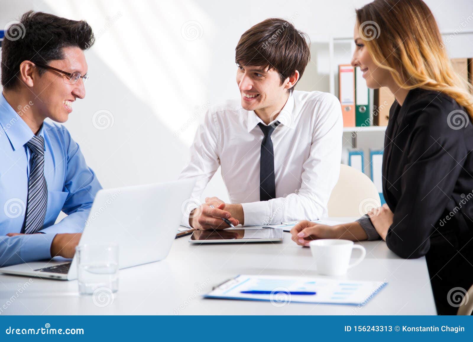 Business People Working at Modern Office Stock Image - Image of ...
