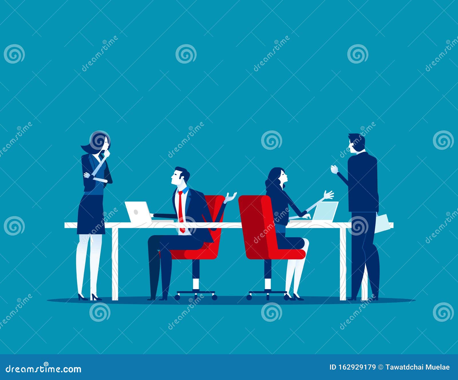 Business People Working in Modern Office, Work and Talking with ...
