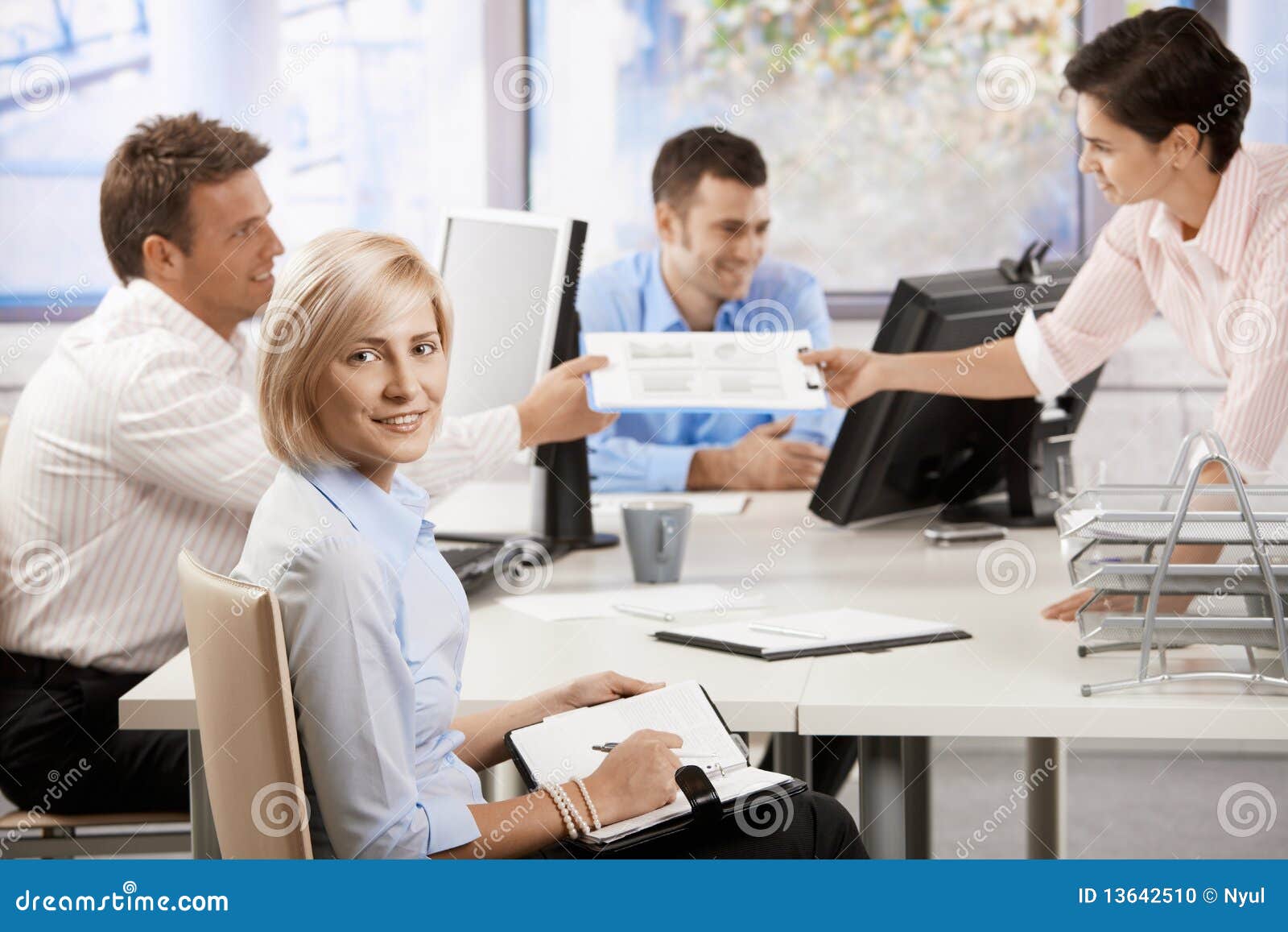Business People Working in Office Stock Photo - Image of good ...