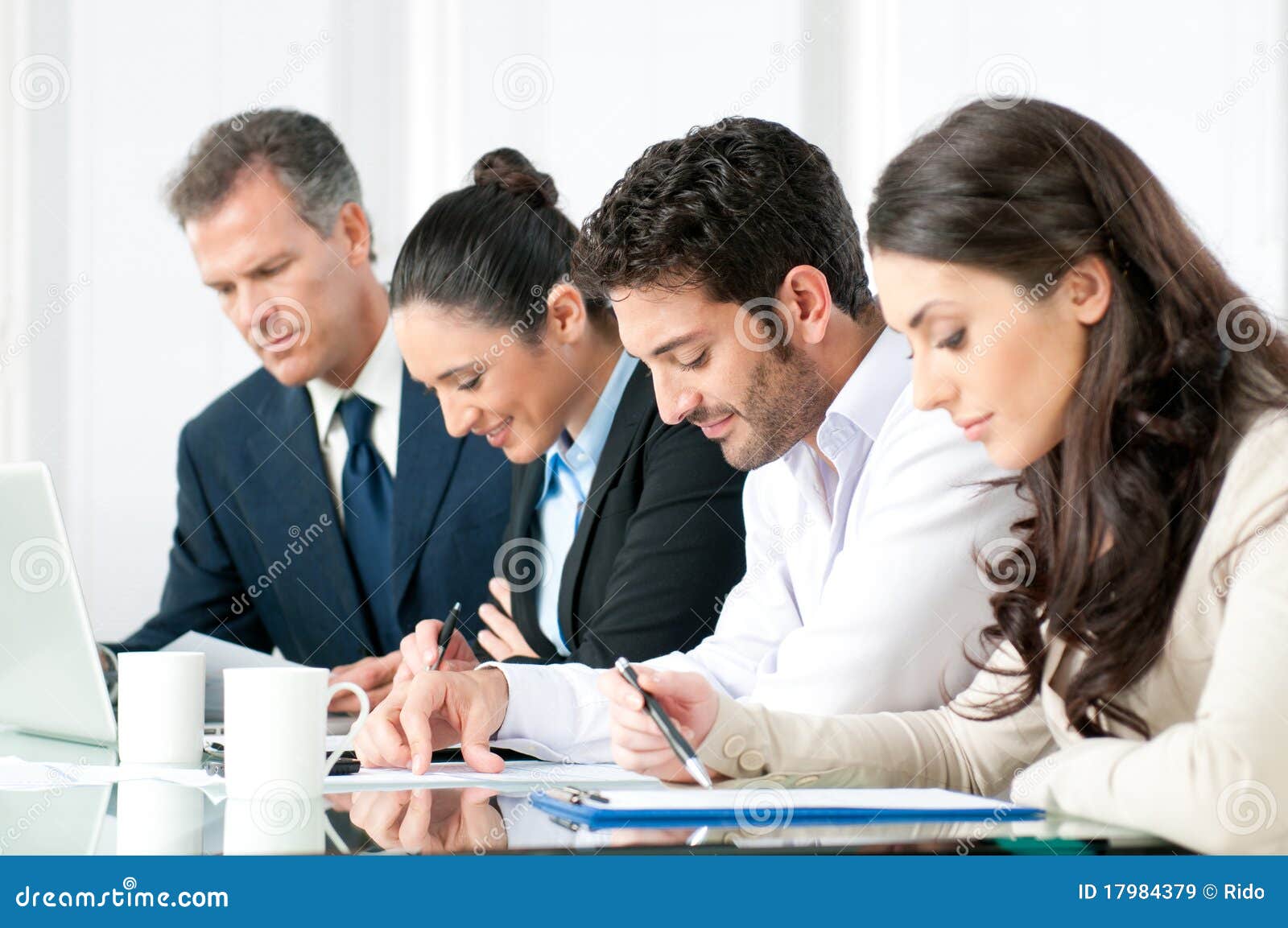 Business People Working in Office Stock Image - Image of discussion ...