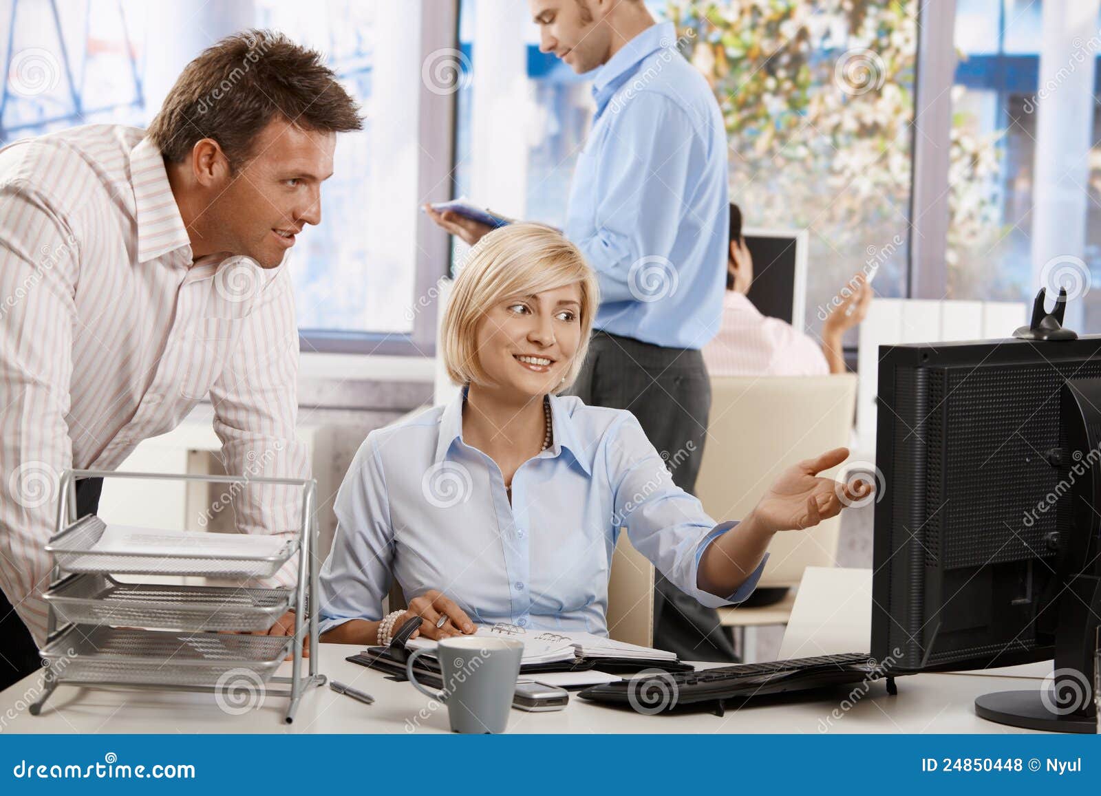 Business People Working in Office Stock Photo - Image of desk ...