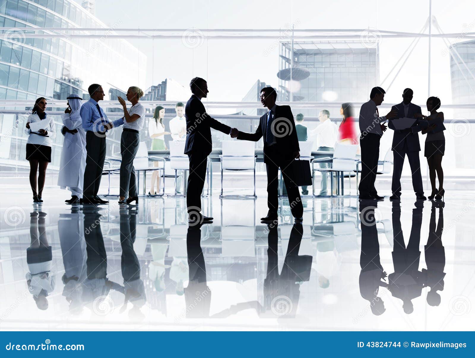 Business People Working in an Office Building Stock Photo - Image of ...