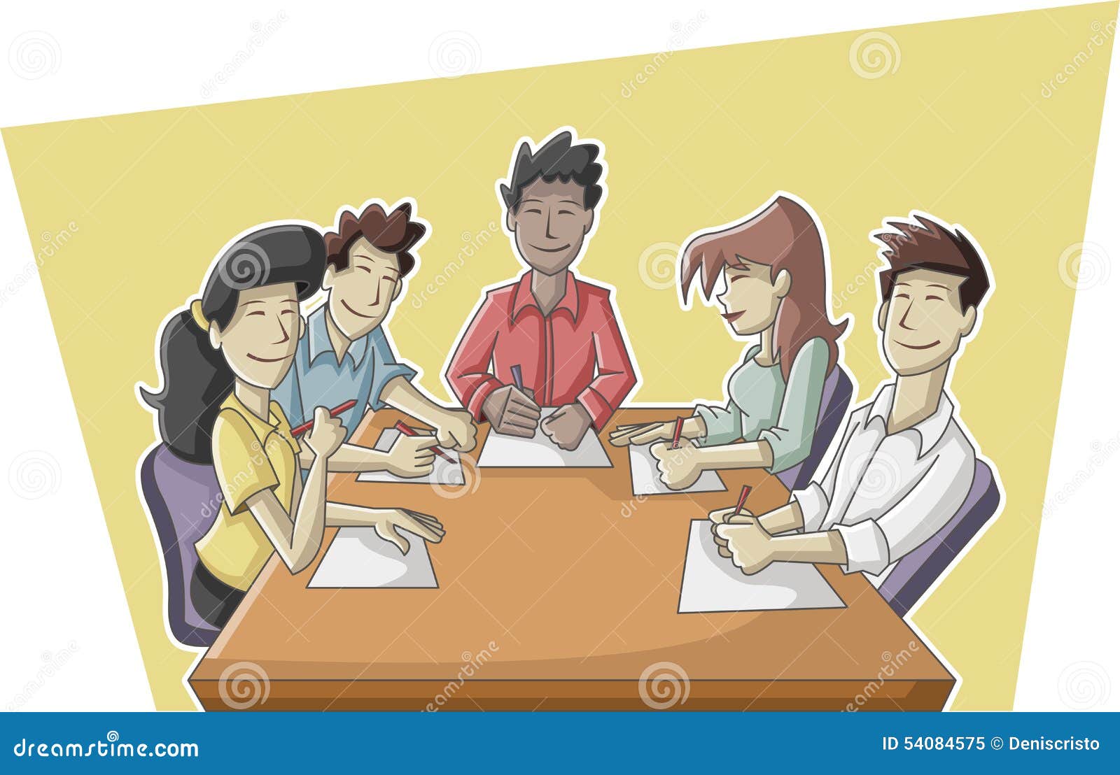 Cartoon People Working In An Office