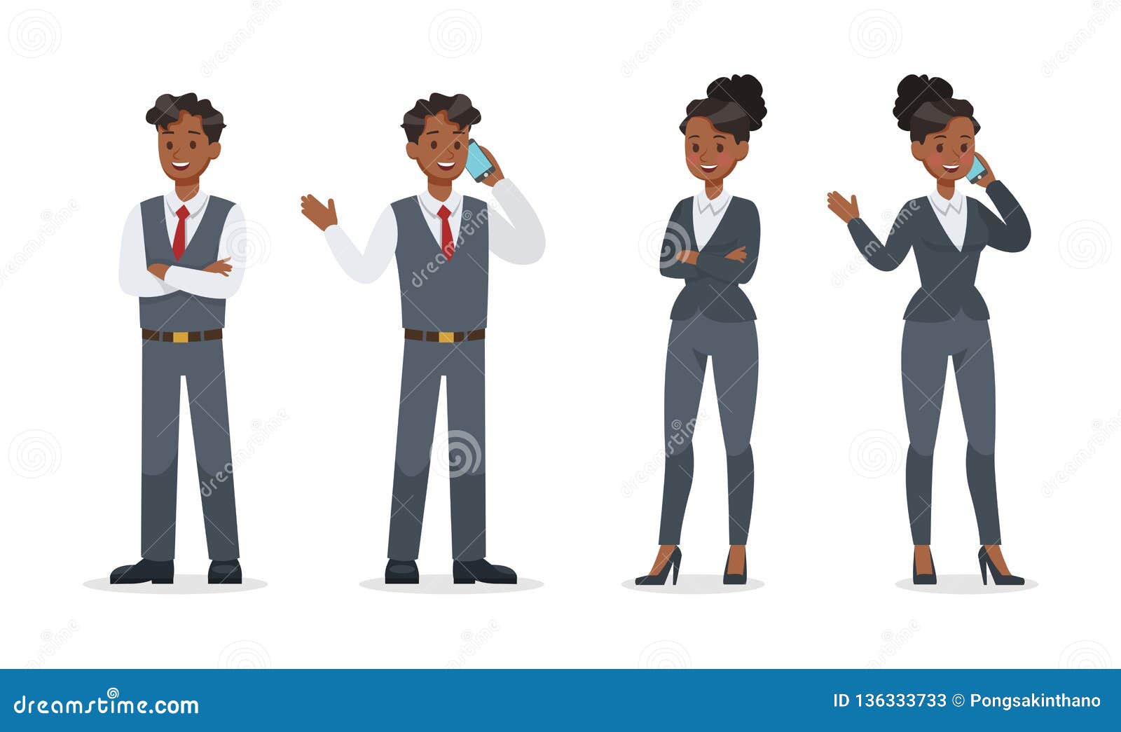 Business People Working in Office Character Vector Design. No11 Stock ...