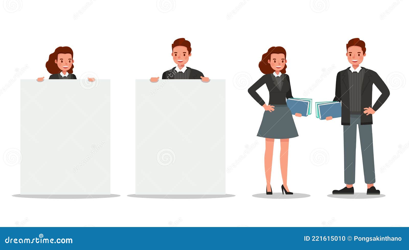Business People Working in Office Character Vector Design. No44 Stock ...