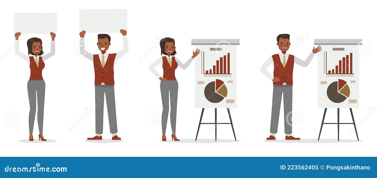 Business People Working in Office Character Vector Design. No86 Stock ...