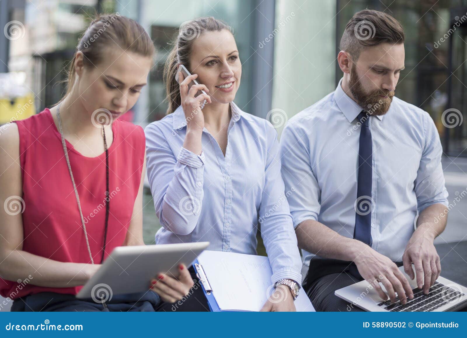 Business People Working Outdoors Stock Photo - Image of ideas ...