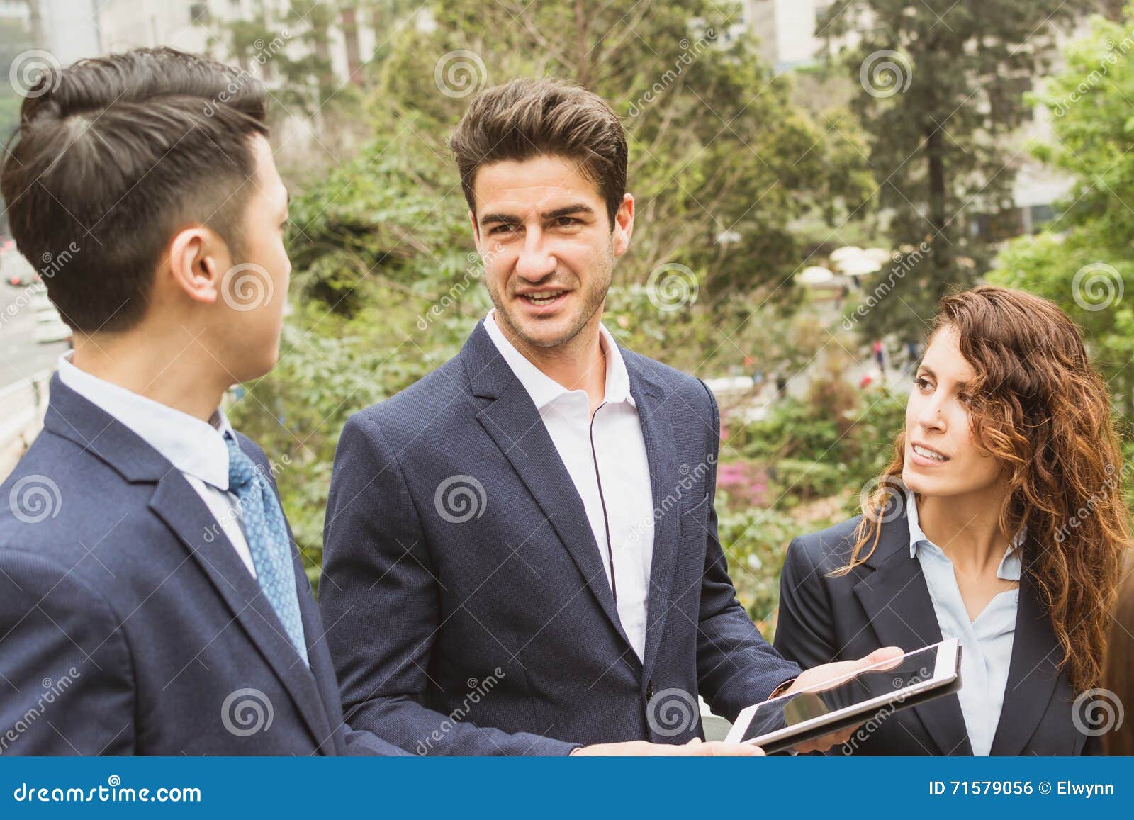 Business people working stock photo. Image of group, cityscape - 71579056