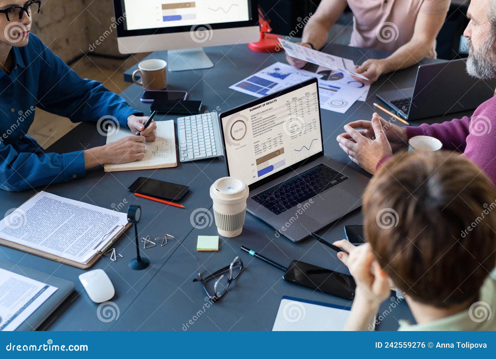 Business People Working with Presentation Stock Photo - Image of ...
