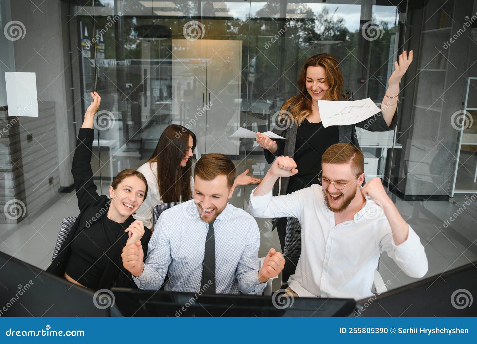 Business People Working on Project in Office Stock Photo - Image of ...