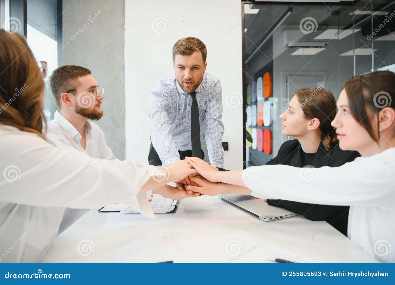 Business People Working on Project in Office Stock Image - Image of ...