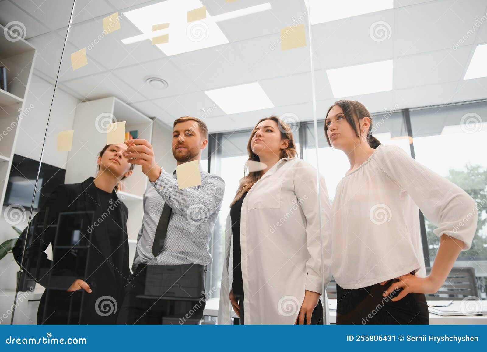 Business People Working on Project in Office Stock Image - Image of ...