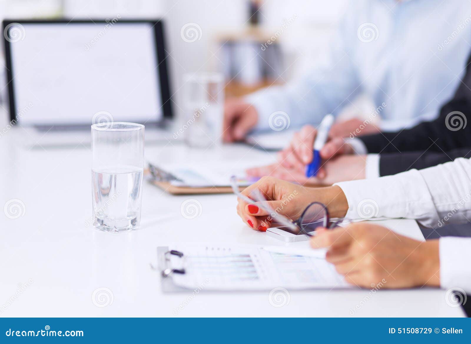 Business People Working on Project in Office Stock Image - Image of ...
