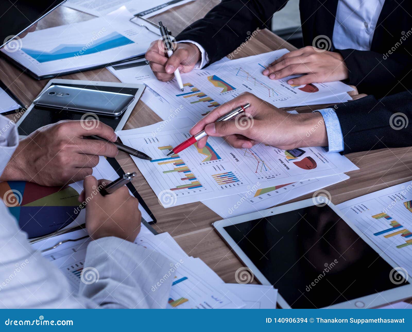 Business People Working Report Concept Stock Photo - Image of ...