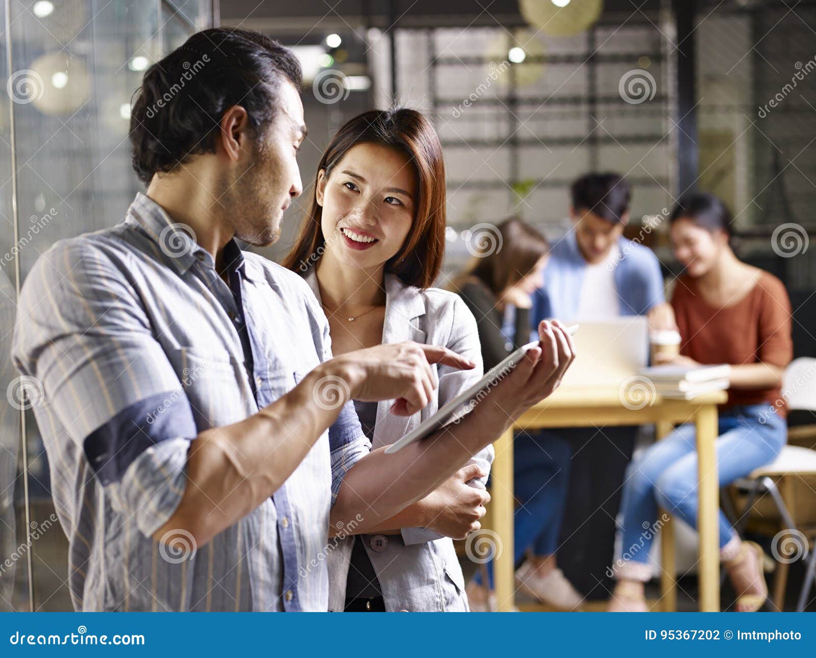 Business People Working in Small Start-up Company Stock Photo - Image ...