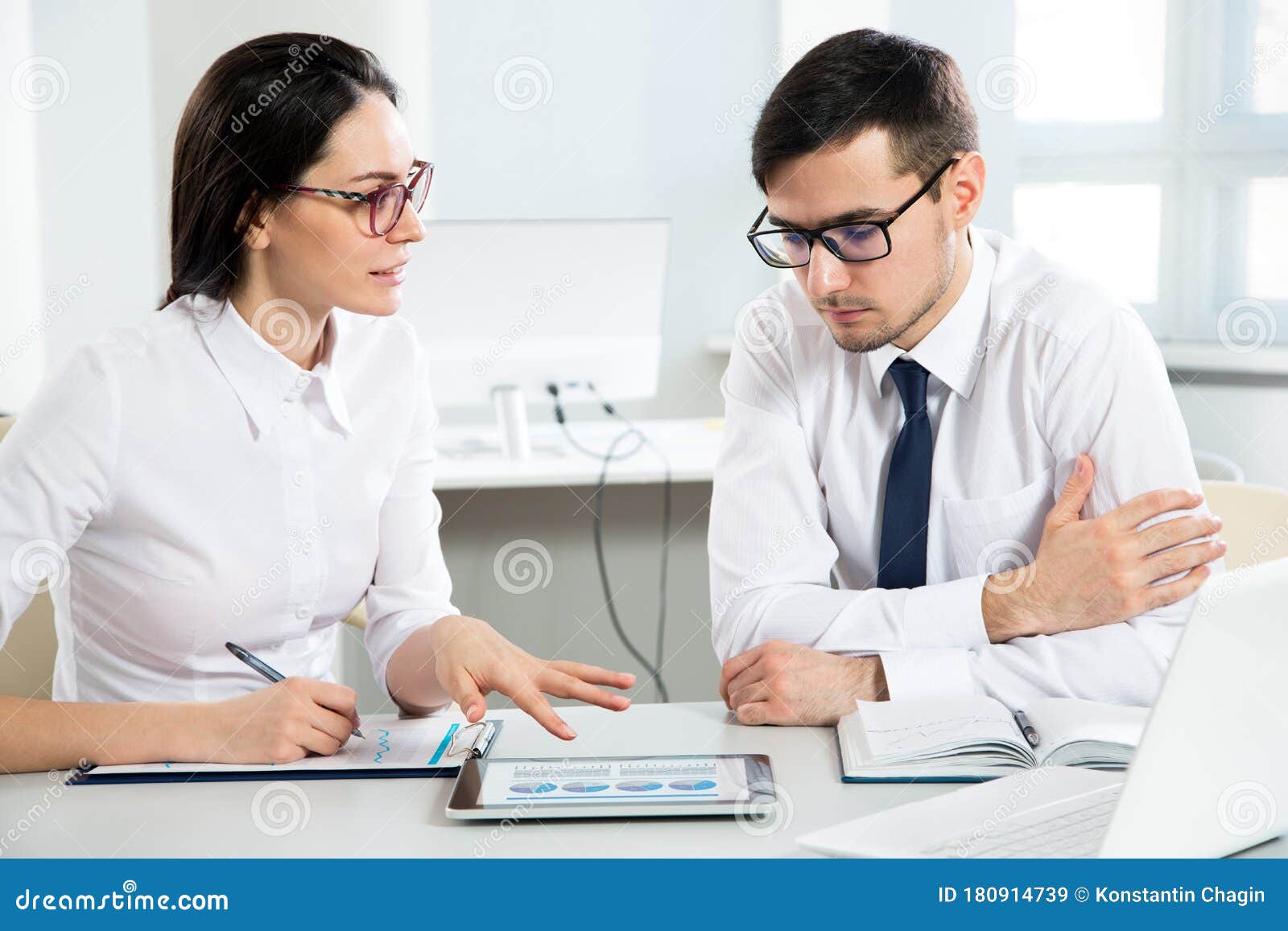 Business People Working Together in the Office Stock Image - Image of ...