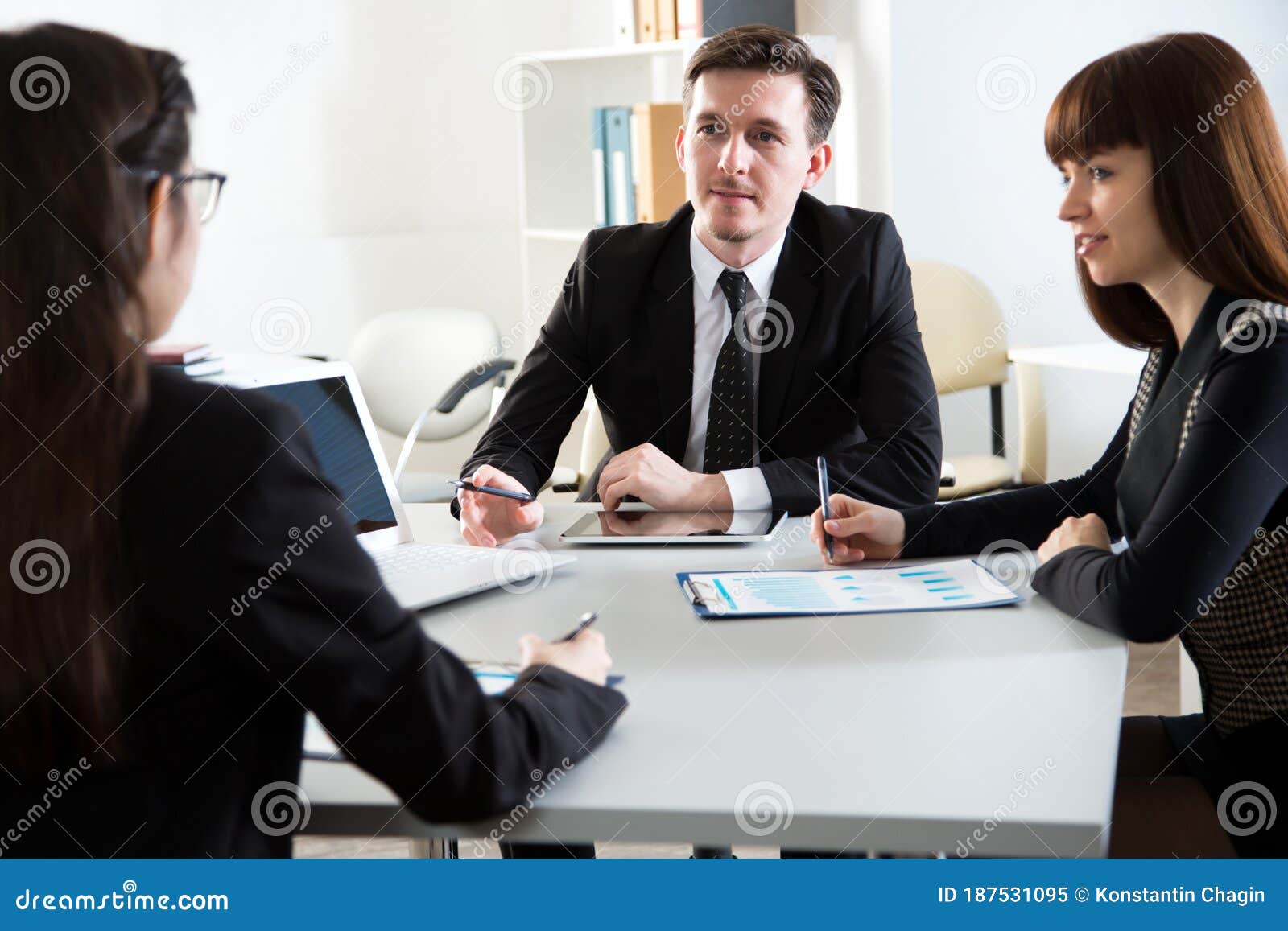 Business People Working Together in the Office Stock Image - Image of ...